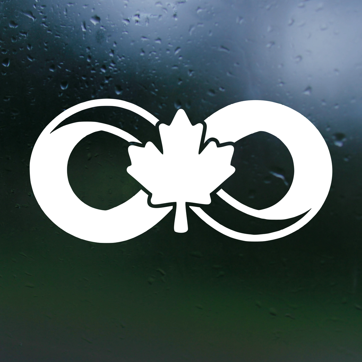 Die Cut Vinyl Infinity Canadian Maple Leaf Decal - Car Decal, Truck De ...