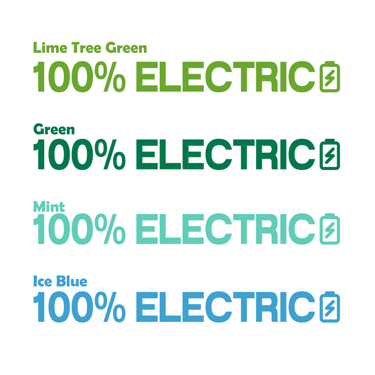 Dye Cut Vinyl Electric Vehicle Decal "100 ELECTRIC" Sticker – Get Decaled