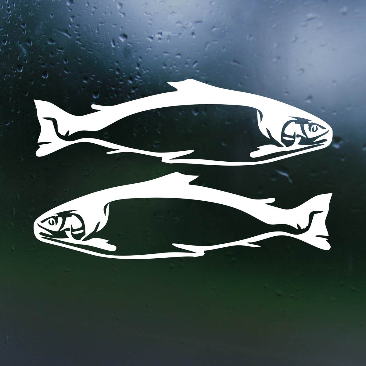 Pack Of 2 Die Cut Vinyl Salmon Fish Decals - Car Decals, Truck Decals ...