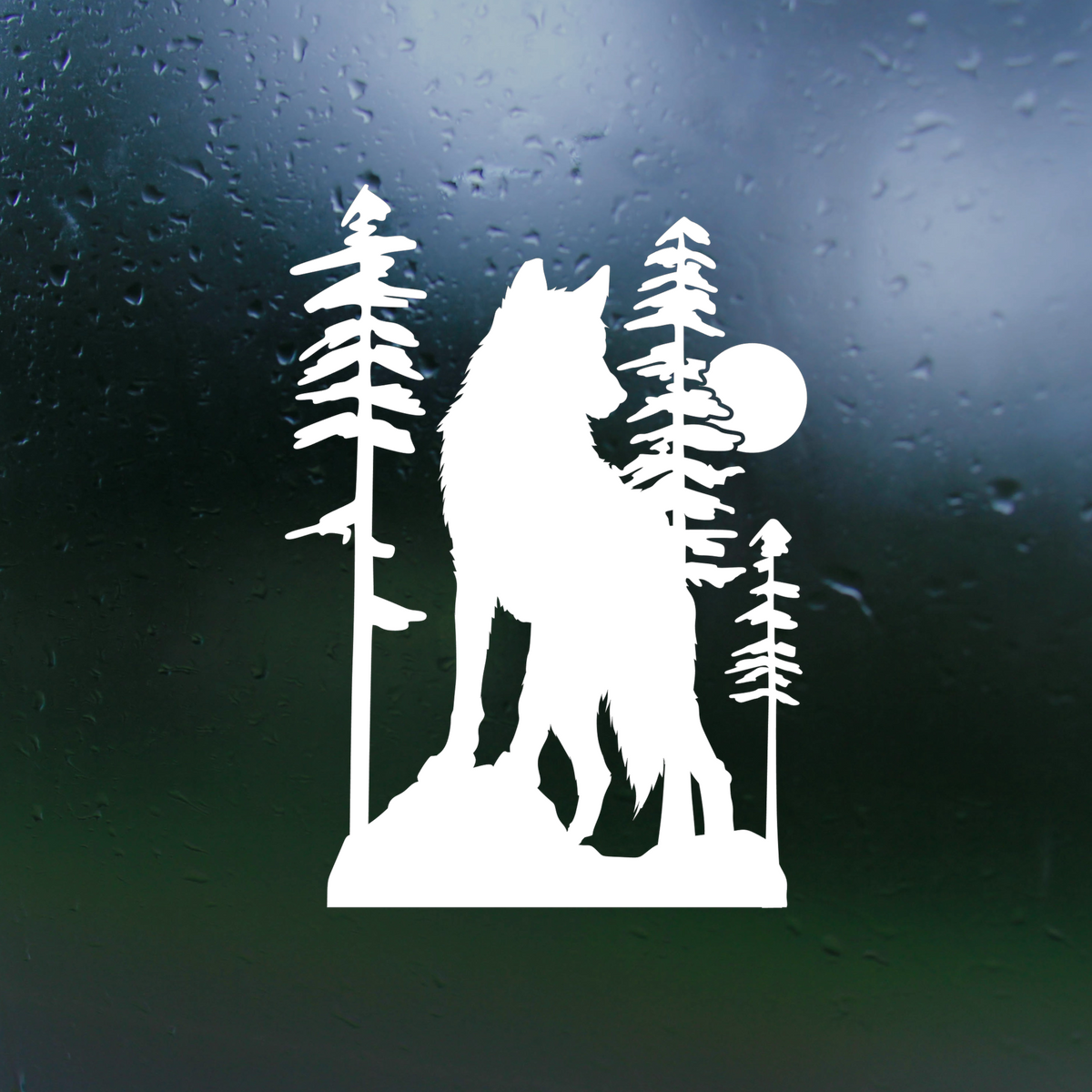 Die Cut Vinyl Custom Wolf Scene Decal – Get Decaled