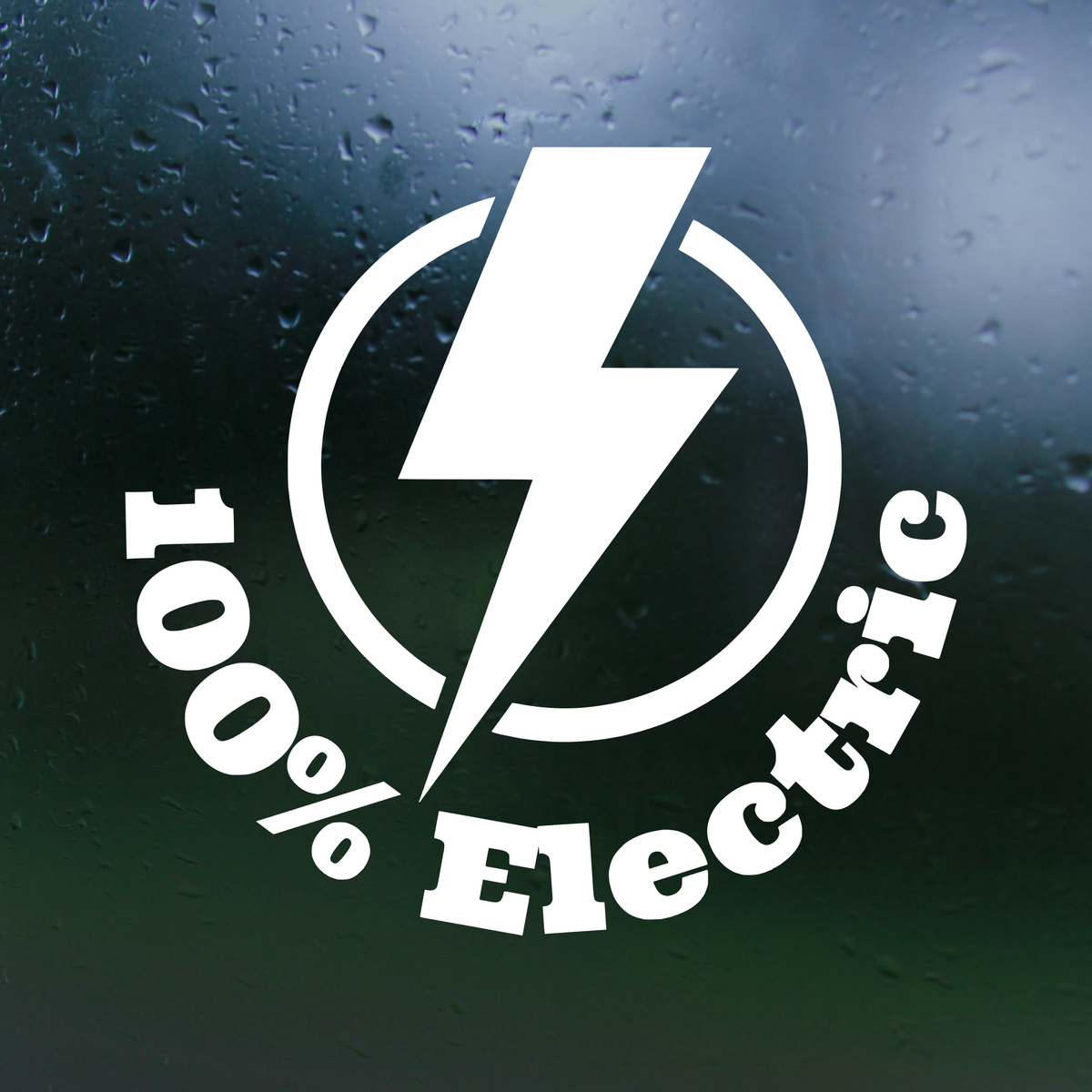 Die Cut Vinyl "100% Electric" Decal - New 2025 Design – Get Decaled