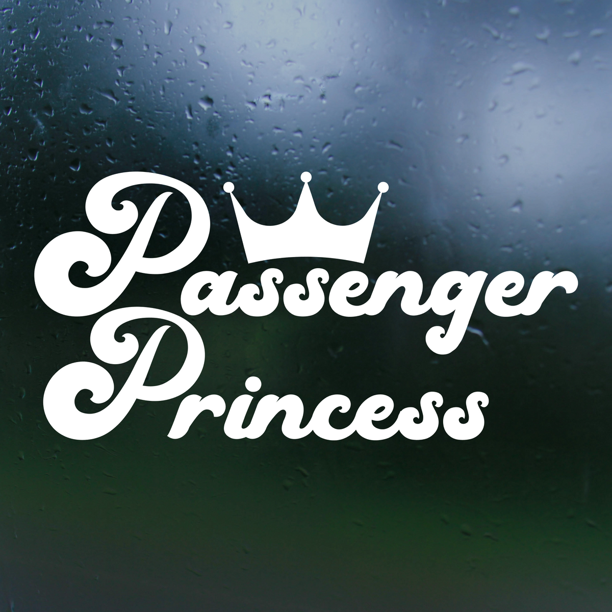 Funny Retro Style Passenger Princess Die Cut Vinyl Car Decal – Get Decaled