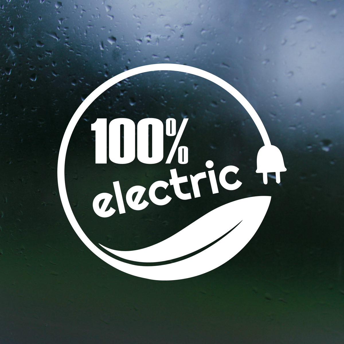 Die Cut Vinyl 100% Electric Leaf - Car Decal – Get Decaled