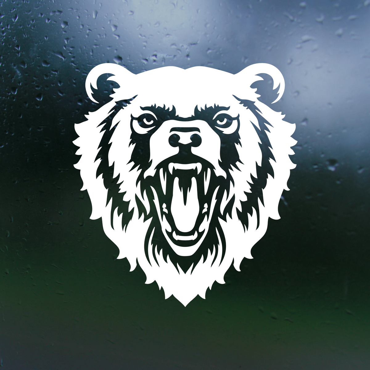 Dye Cut Vinyl Roaring Grizzly Bear Decal – Get Decaled