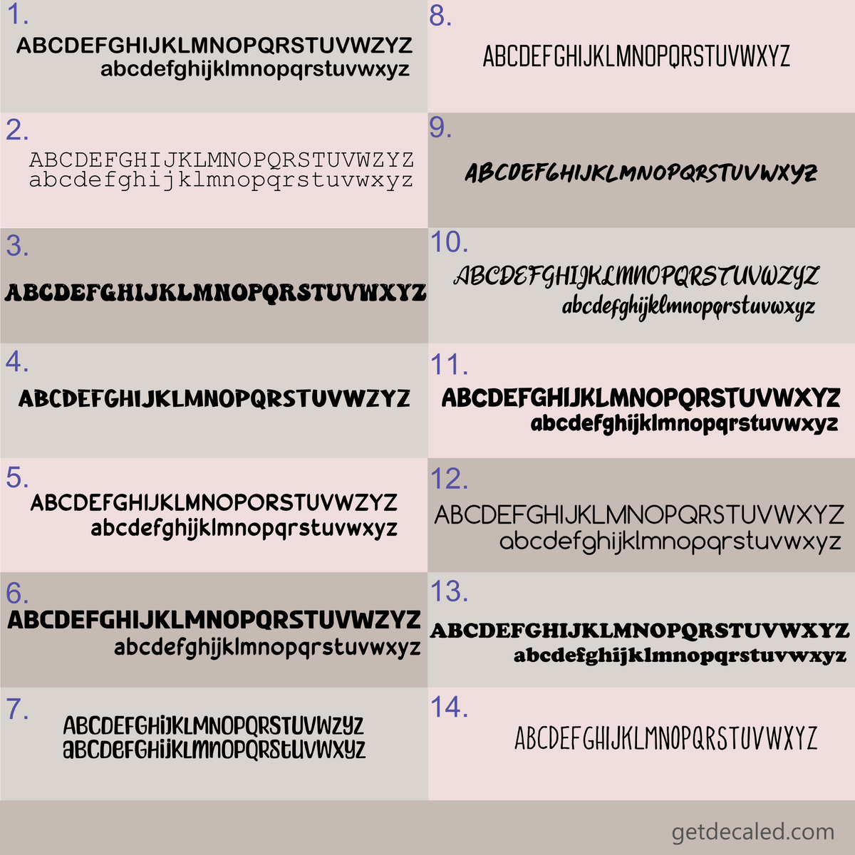 Die Cut Vinyl Custom Text Decals – Get Decaled