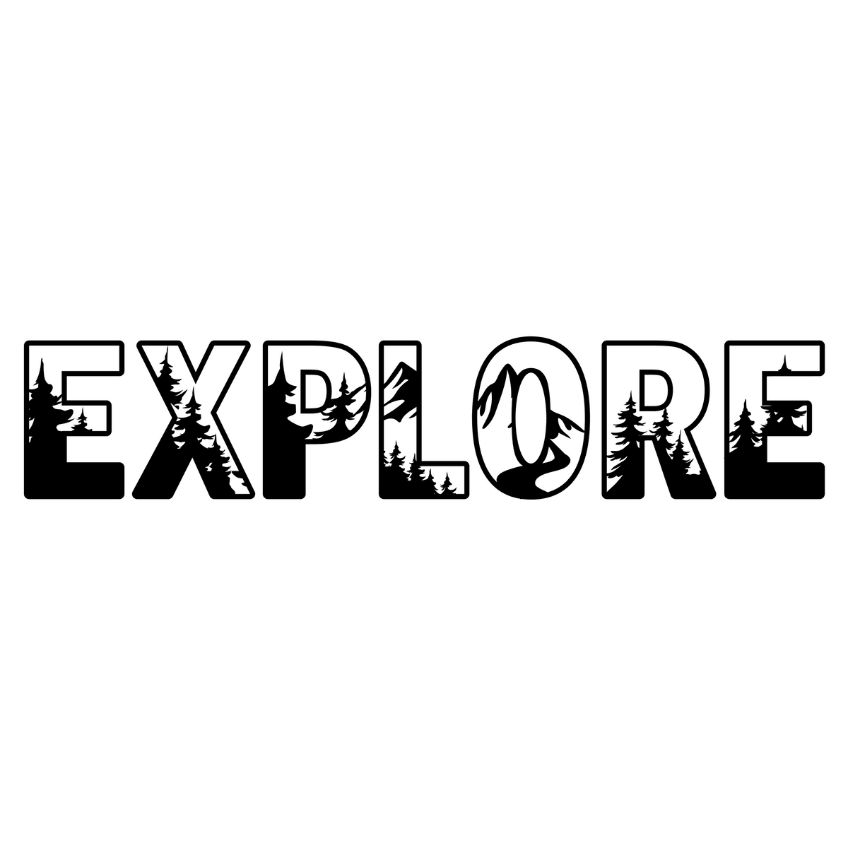 Custom Die Cut Vinyl Explore Decal -Vehicle Decal, Window Decal, Campe ...