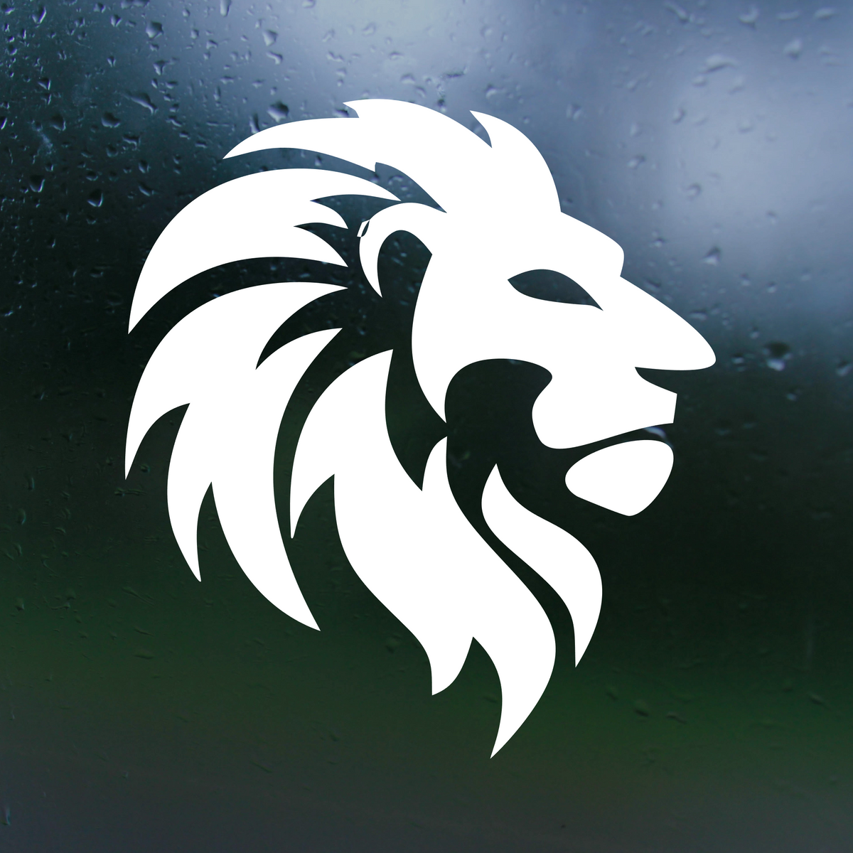 Die Cut Vinyl Lion Head Car Decal – Get Decaled
