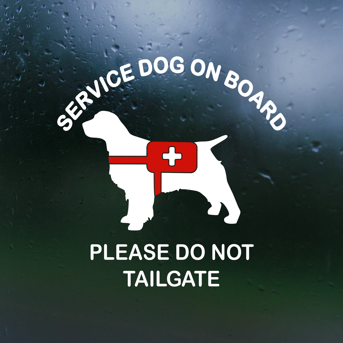 Die Cut Vinyl Service Dog On Board Decal - Vehicle / Window Decal – Get ...